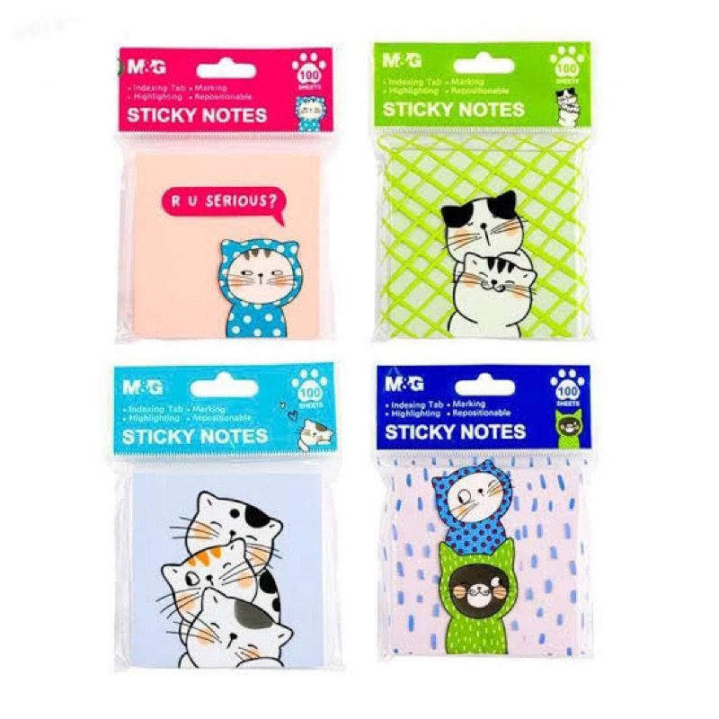 Miniso x M&G Sticky Note So many Cats 100 Sheet Stationery/memopas ...
