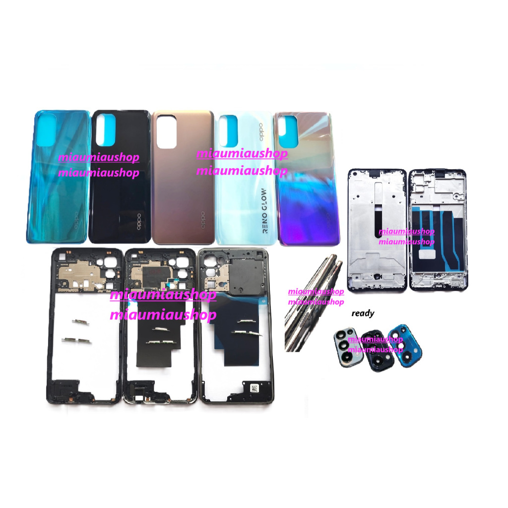 BACK CASING + BEZEL BONE CASING HOUSING OPPO RENO 5 4G CPH2159 FULLSET ...