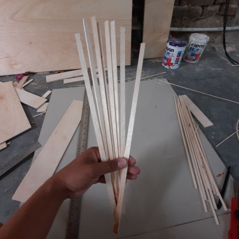 KAYU 50cm display wooden sticks 3 mm thick (15 pcs) | Shopee Malaysia