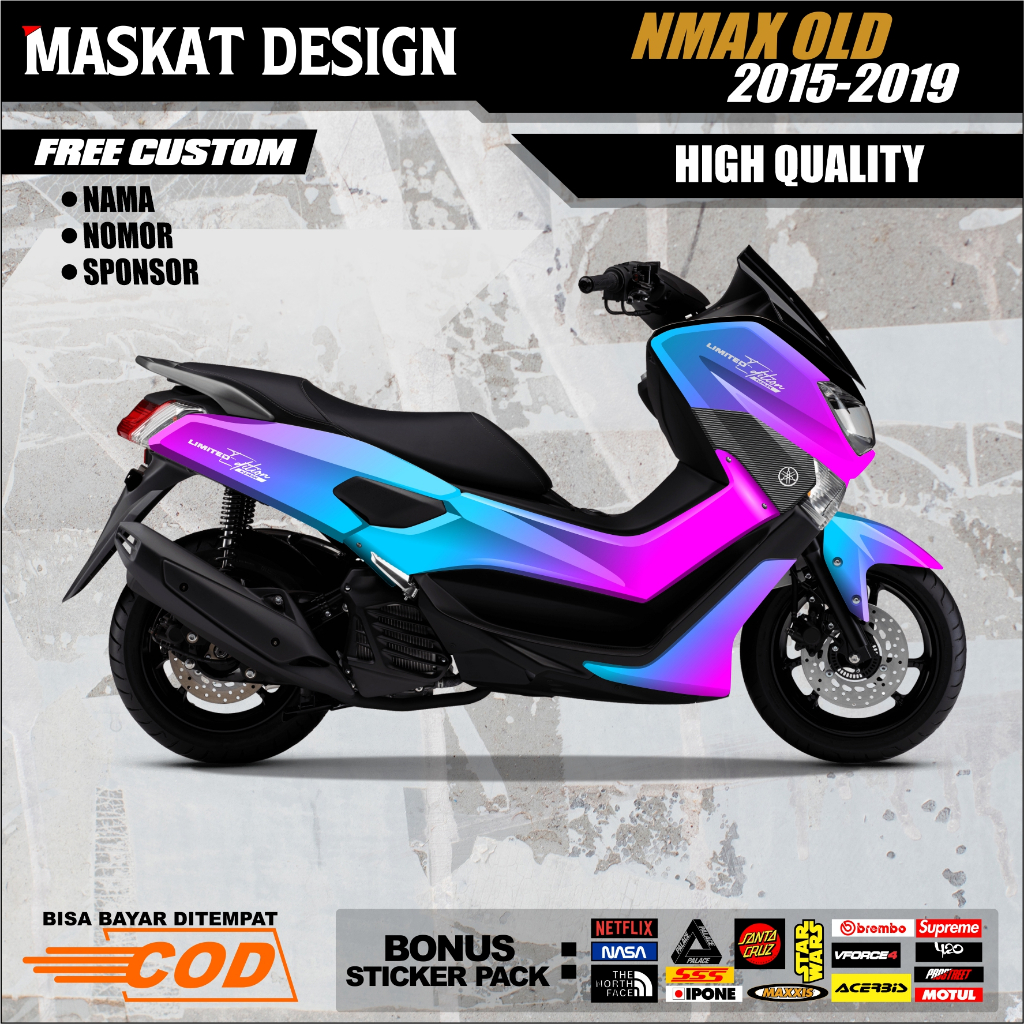 Nmax 155 Old Fullbody 2015-2019 Decal - Latest Cool Gradation Design MD ...