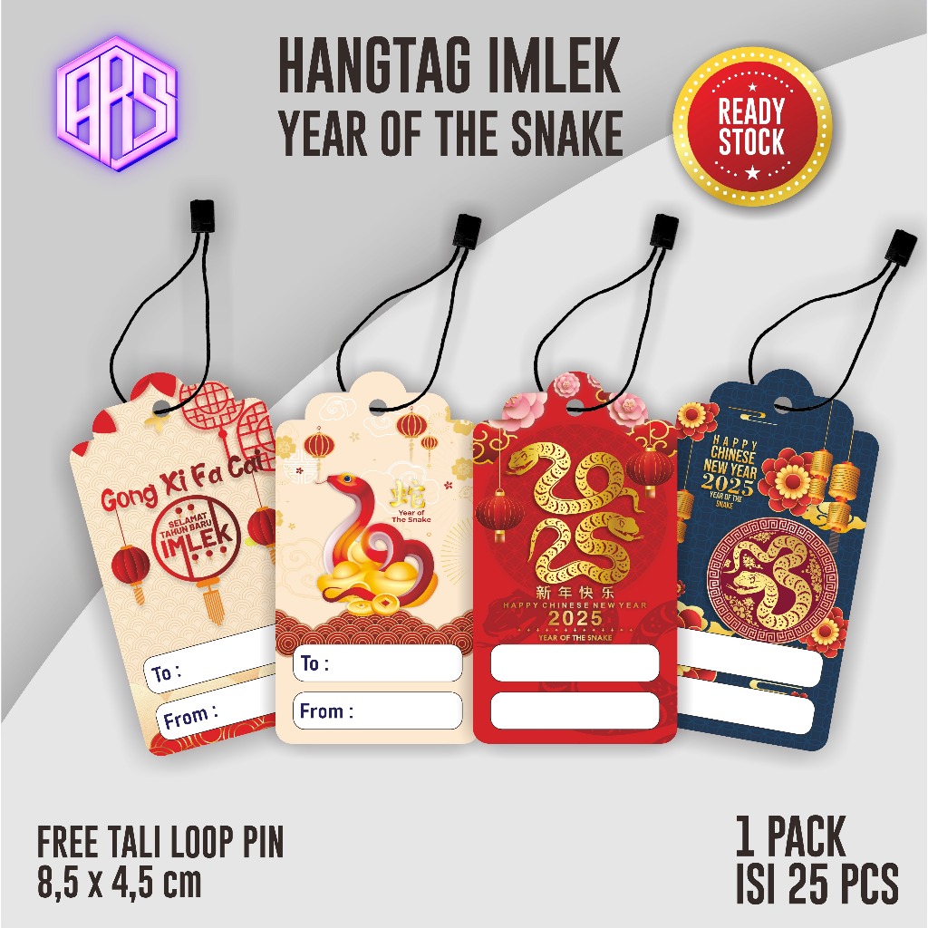 (25pcs) Chinese New Year 2025 Chinese New Year Hang Tag Chinese New ...