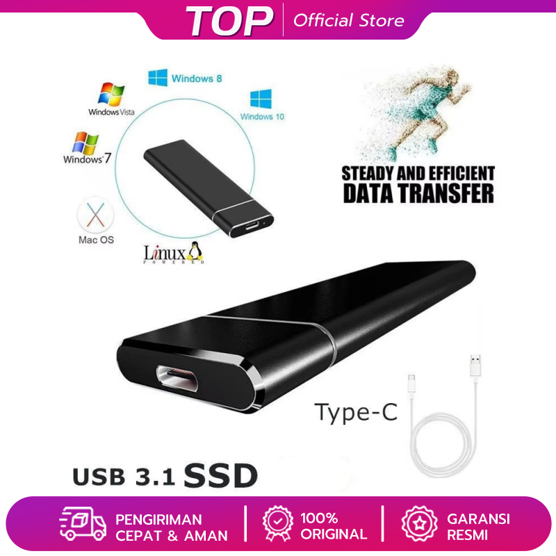 Usb 3.1 ssd 4TB / 30TB portable external ssd and High Speed USB 3.1 C, Made of Aluminum Alloy ...