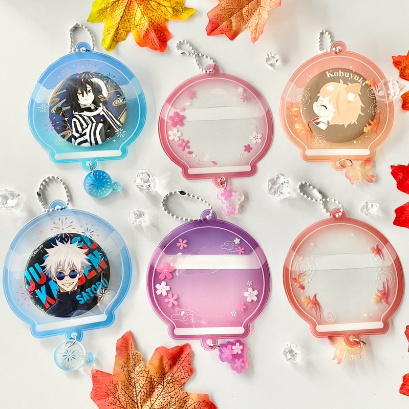 GANTUNGAN Pvc Badge Pin Protector Cover Japanese Wind Bell Chime style ...