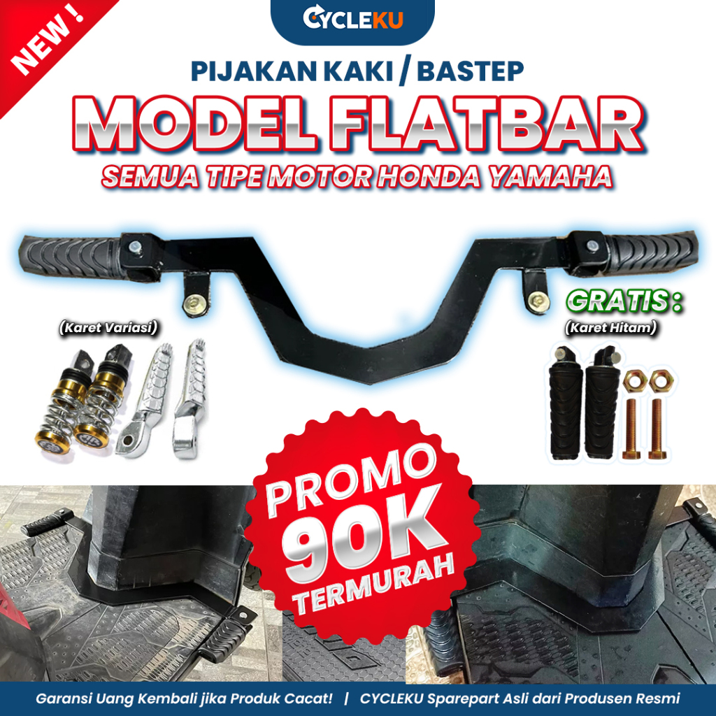 New Flatbar Model Front Footrest - Matic Bastep Footstep Fullset ...