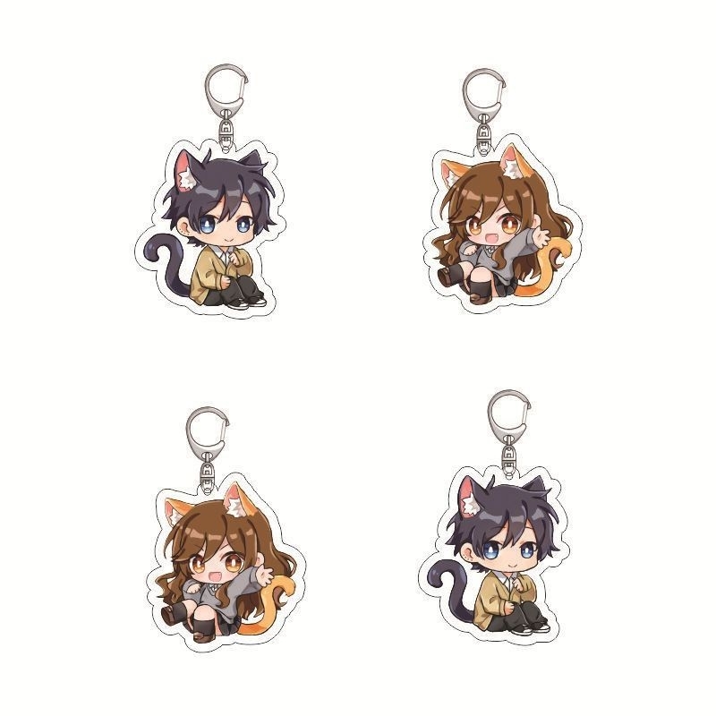 GANTUNGAN Horimiya Anime Keychain Clear Acrylic Transparent Keychain ...