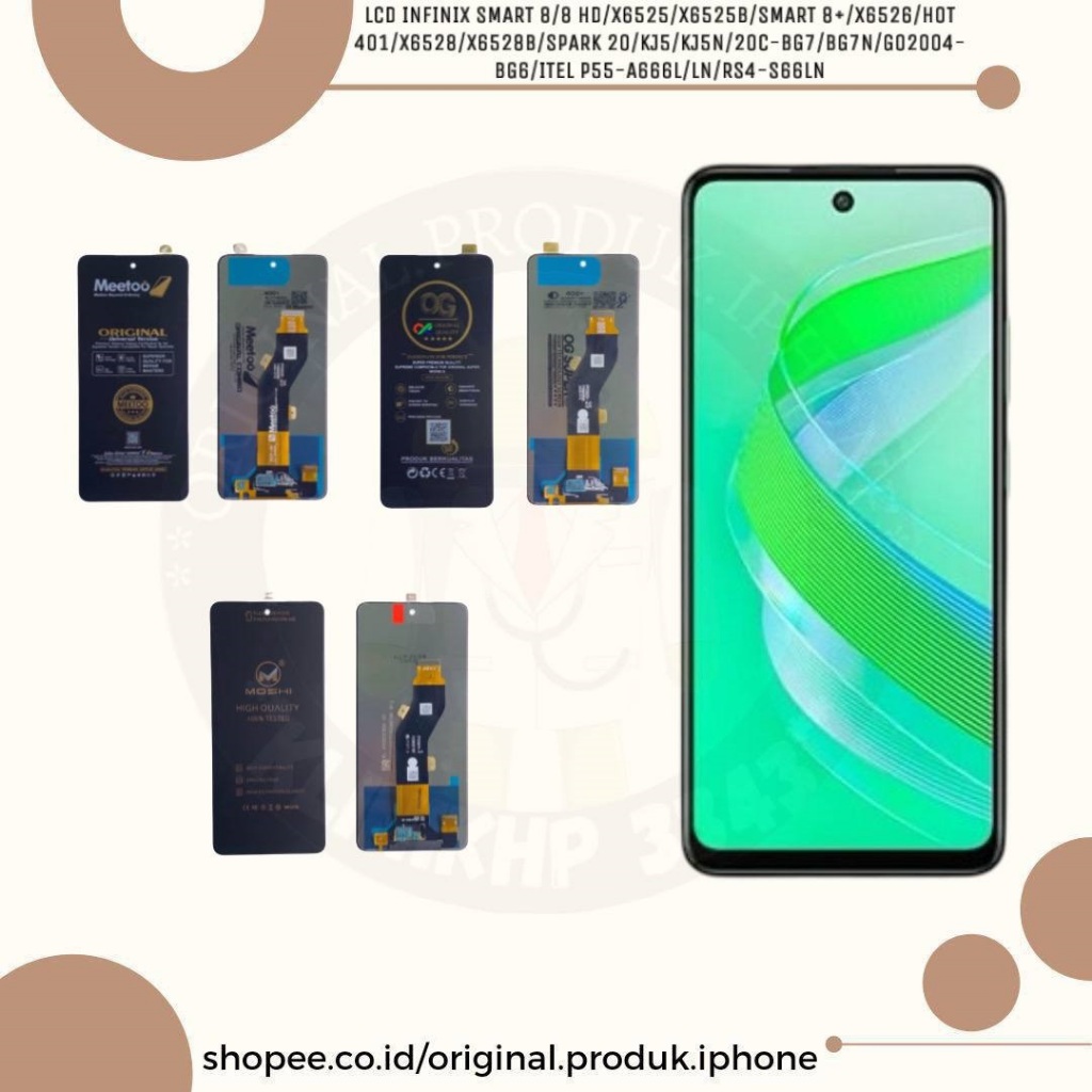 LCD TOUCHSCREEN INF1NIX SMART 8/SMART 8 HD/X6525/X6525B/SMART 8 PLUS ...