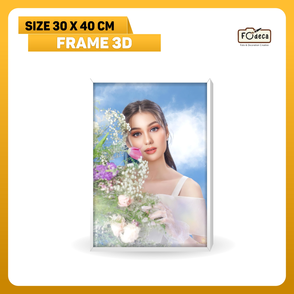 PUTIH Print Photo Frame Aesthetic Frame Frame Block 3D White Color Size ...