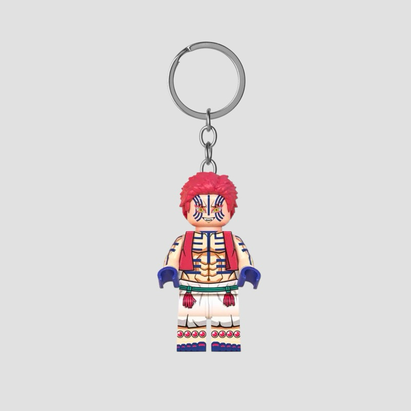 Doris Project Shiny Keychain LEGO Minifigure Akaza Kimetsu No Yaiba ...