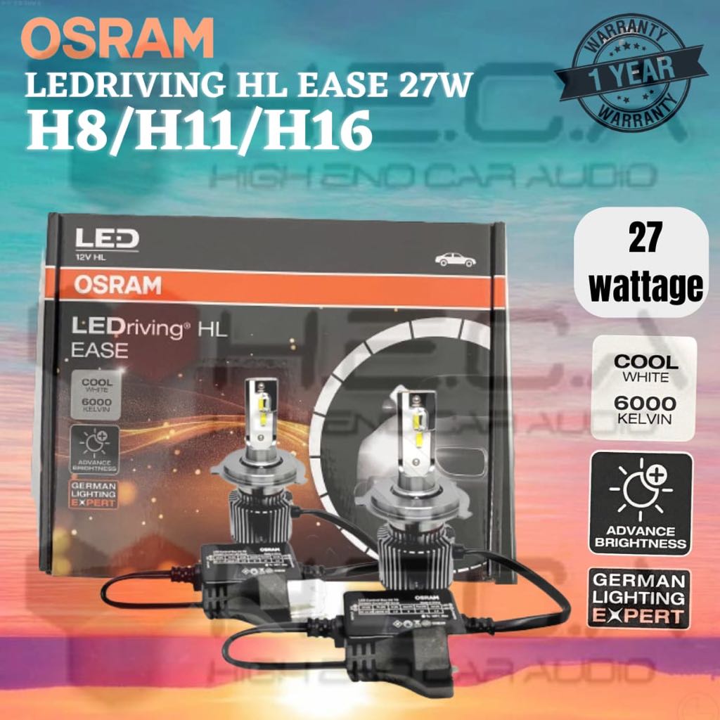 Led OSRAM H8 / H11 / H16 EASE 27w HL 27 watt Headlamp Foglamp Head Lamp ...