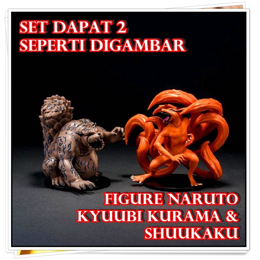 Naruto Kyuubi Kurama Shuukaku Anime Figure Toy SET Gets 2 | Shopee Malaysia