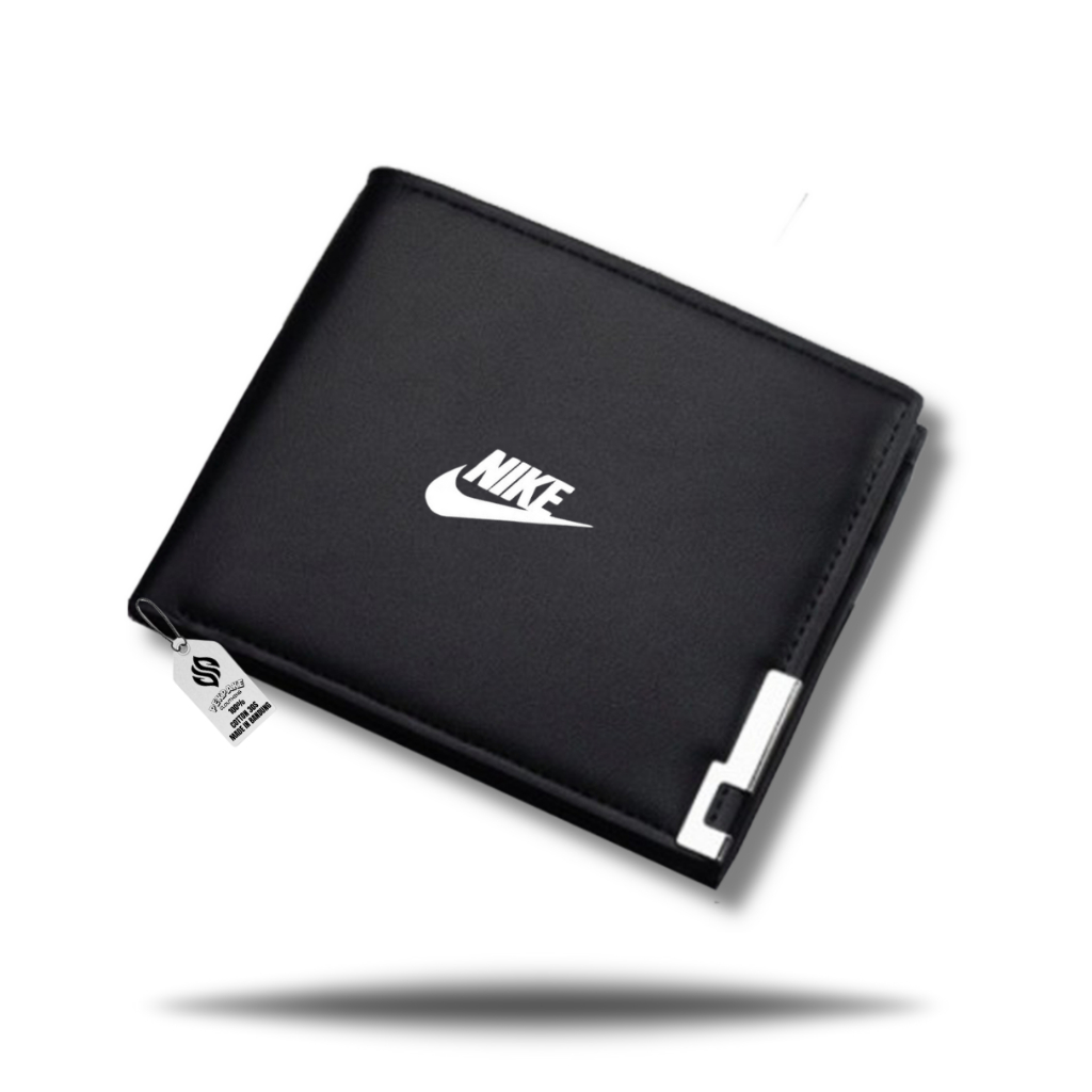 NIKE LOGO Folding Men's Wallet Leather Wallet Men Fashion Letter Wallet ...