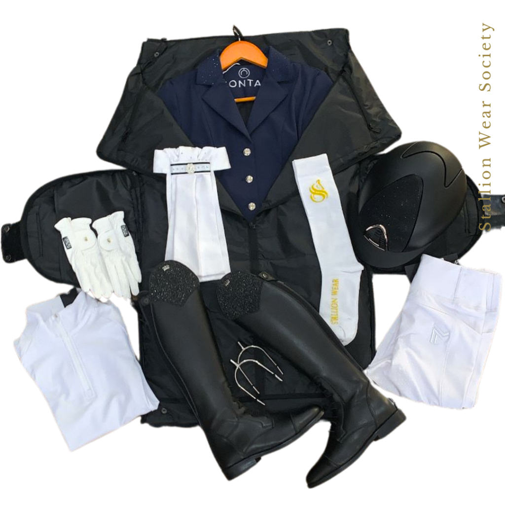 Stallion WEAR | Competition BAG WITH EQUESTRIAN BAG BLACK UNISEX HELMET ...
