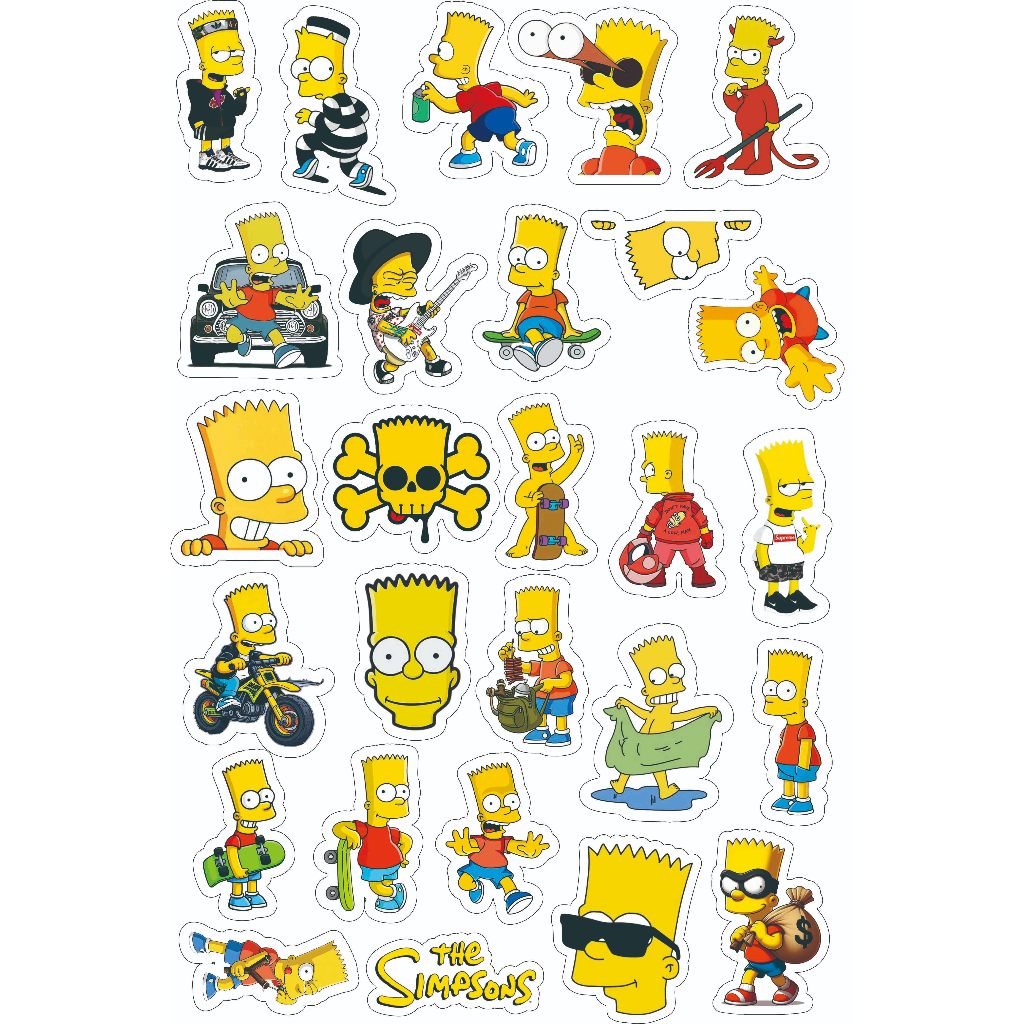 HP Aesthetic PACK STICKER - CARTOON SIMPSONS | Laptop Sticker Cell ...