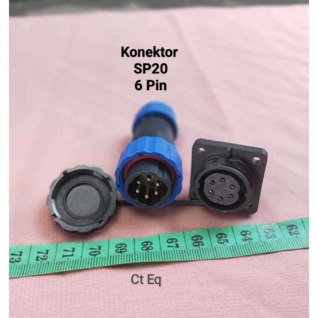 SP20 Connector 6 Pin Plug n Socket IP68 Panel Mount Plug connector ...