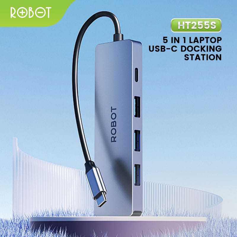 Robot USB Hub HT255S Multiport 5 in1 USB C Adapter | Shopee Malaysia