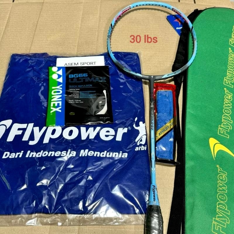 Flypower RIO GOLD G2 ORIGINAL BADMINTON RACKET 30 LBS | Shopee Malaysia