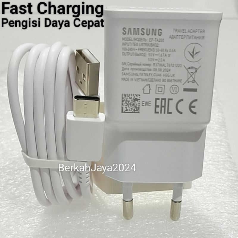 Original SAMSUNG TYPE C CHARGER 100% BRING hp A11/A12 / A30/A30S/A50 ...