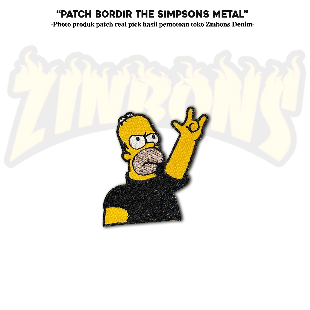 The Simpsons patch emblem embroidered character patch animated patch ...