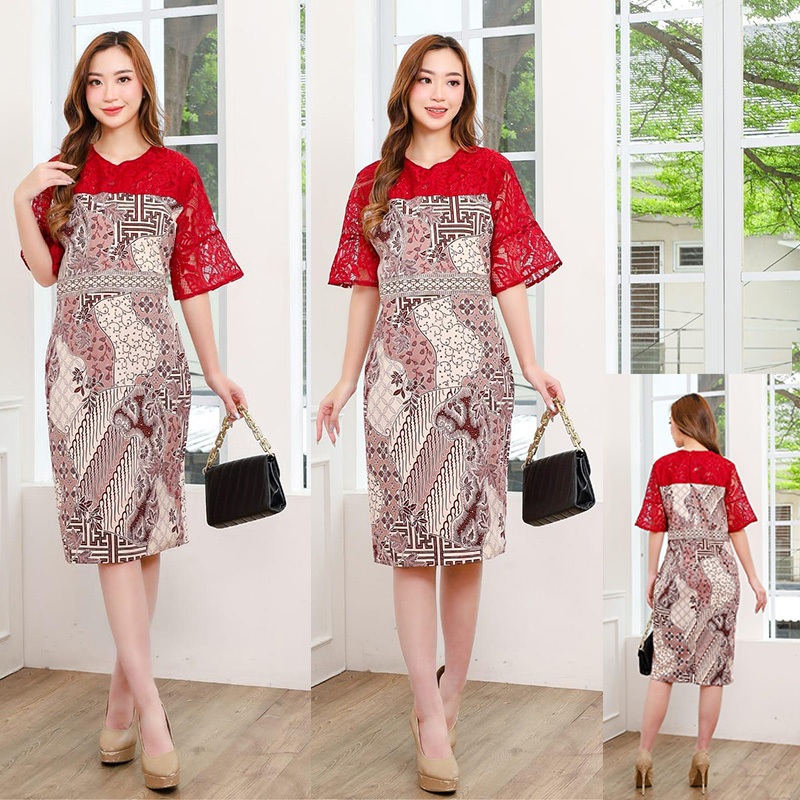 Alvaro 707 Brukat Batik Dress | Shopee Malaysia