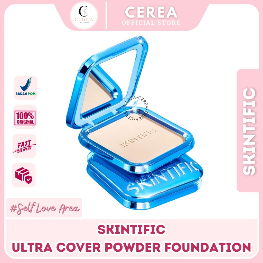 Skintific - Ultra Cover Powder Foundation | Two Way Cake Pressed Matte ...