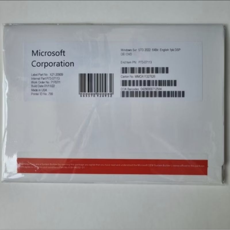 ( Windows ) SVR Win Windows Server 2022 STD / Win Windows Server 2022 Standard 64bit (Original ...