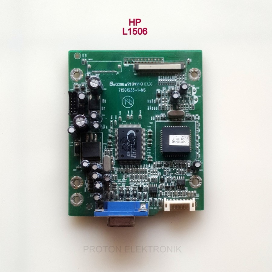 MESIN Mainboard LCD Monitor HP L1506 Matherboard Machine 715G1533-1-MS ...