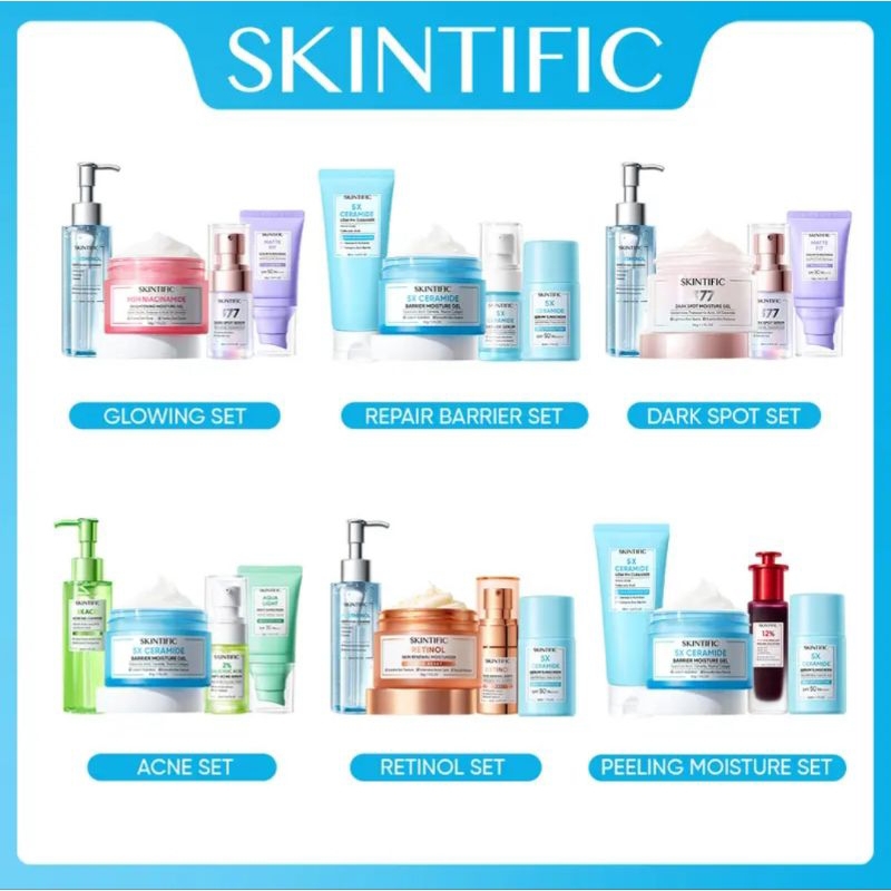 Skintific - Set of 4PCS Cleanser Serum Moisturizer Sunscreen/ Combo ...