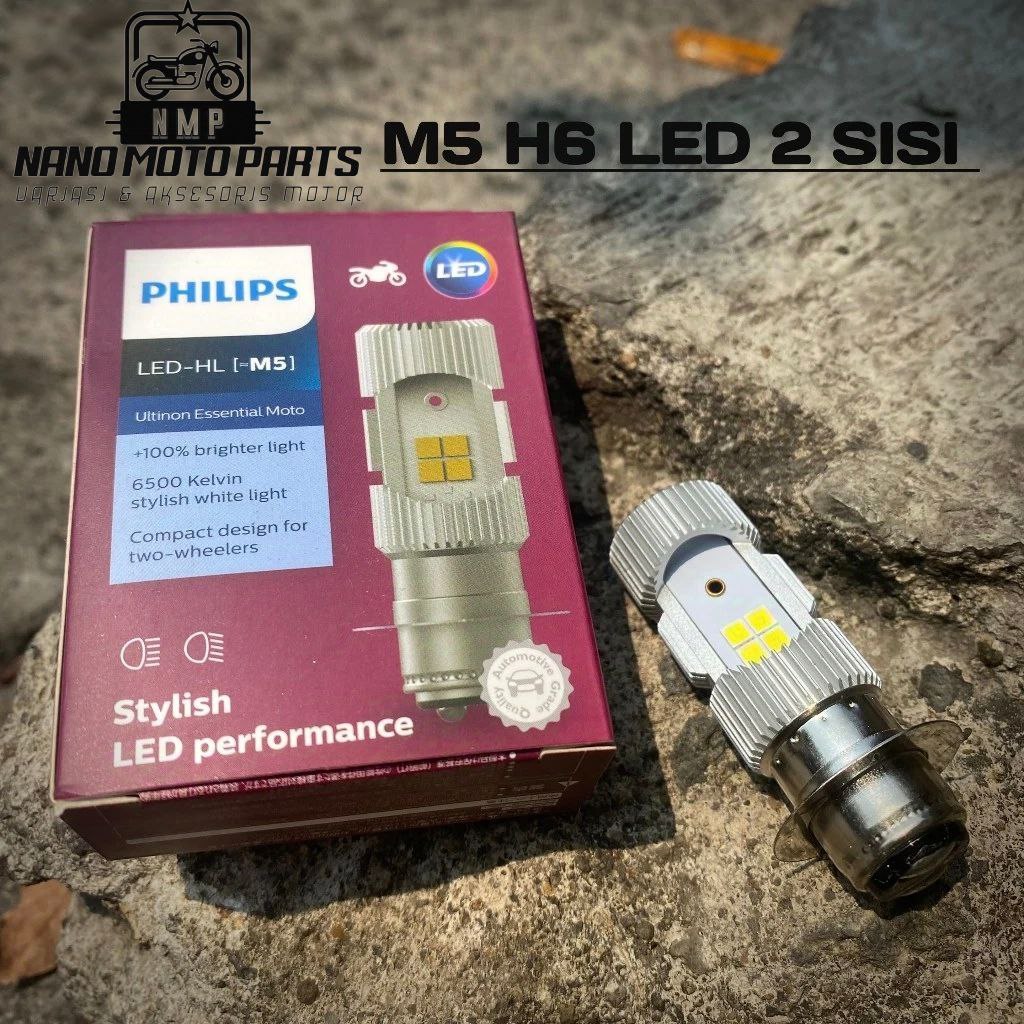 Led HEADLIGHTS ORIGINAL PHILIPS LED MOTORCYCLE LIGHTS M5 12VOLT 6 WATT ...