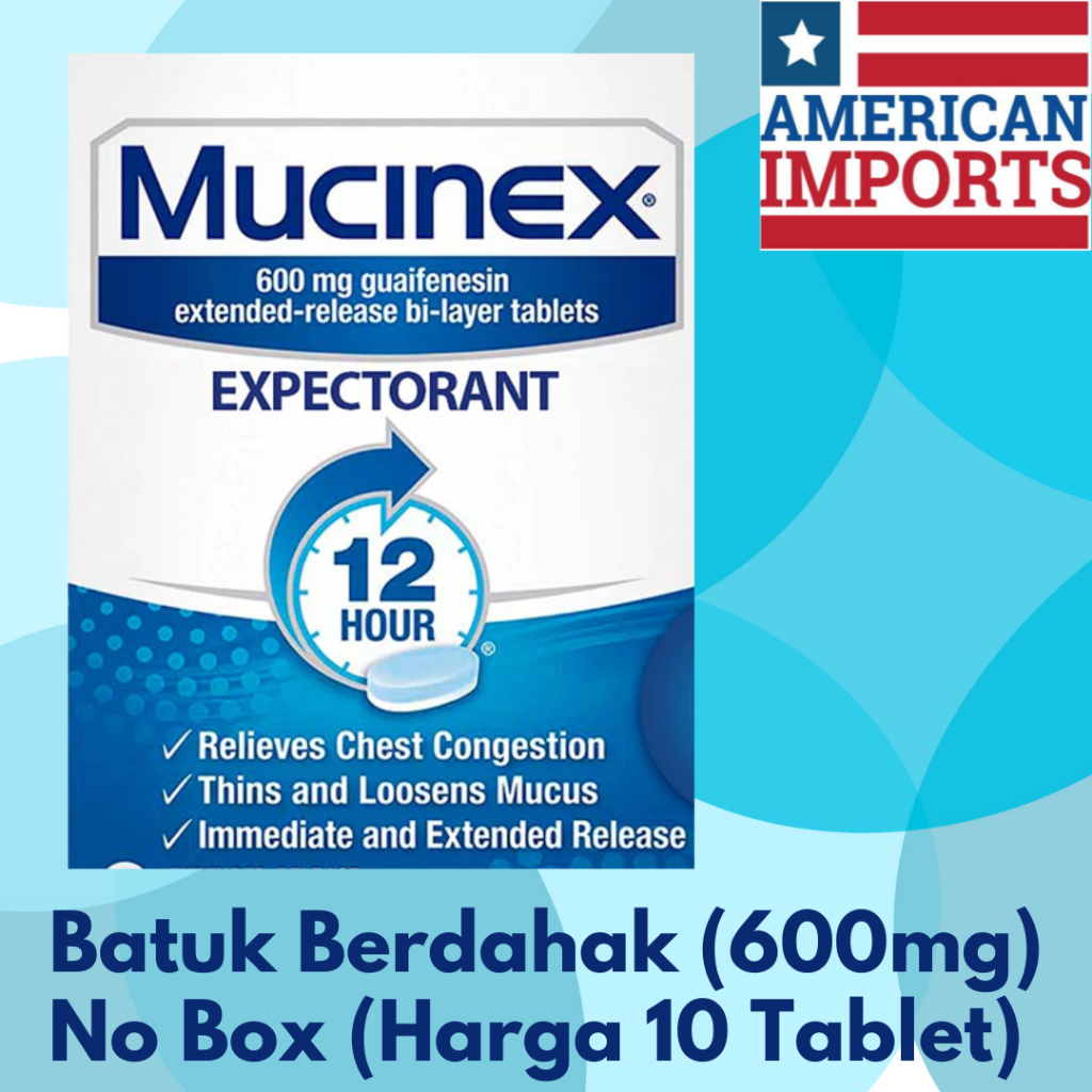 Mucinex 12-Hour Chest Congestant & Mucus Relief Tablets, 600 mg ...