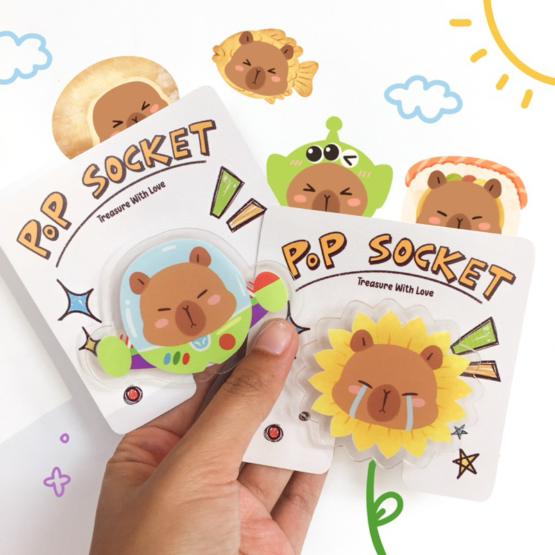 Cute Capybara Acrylic Pop Socket | Shopee Malaysia