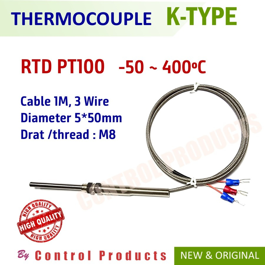 Rtd PT-100 PT100 Probe Temperature Thermal Temperature Sensor 3 Wire | Shopee Malaysia