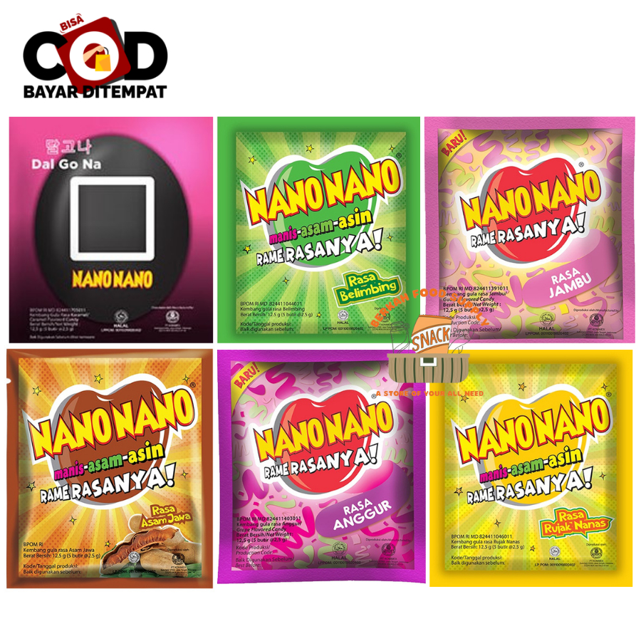 (BLESSING) Nano Candy Fruit Sweets Nanonano Candy 12.5gr Old School ...