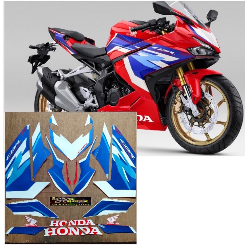 MERAH Original Honda CBR 250 RR Striping red blue trim 2023 2024 ...