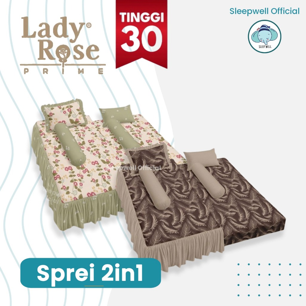 Lady Rose Prime Bed Sheet DUO 120x200 Height 30 cm Motif Argil Cordial ...