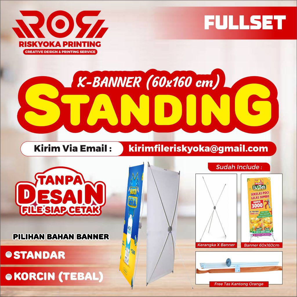 Standing X/Y BANNER 60X160 ALREADY INCLUDES ALUMUNIUM FOOT FRAME ...