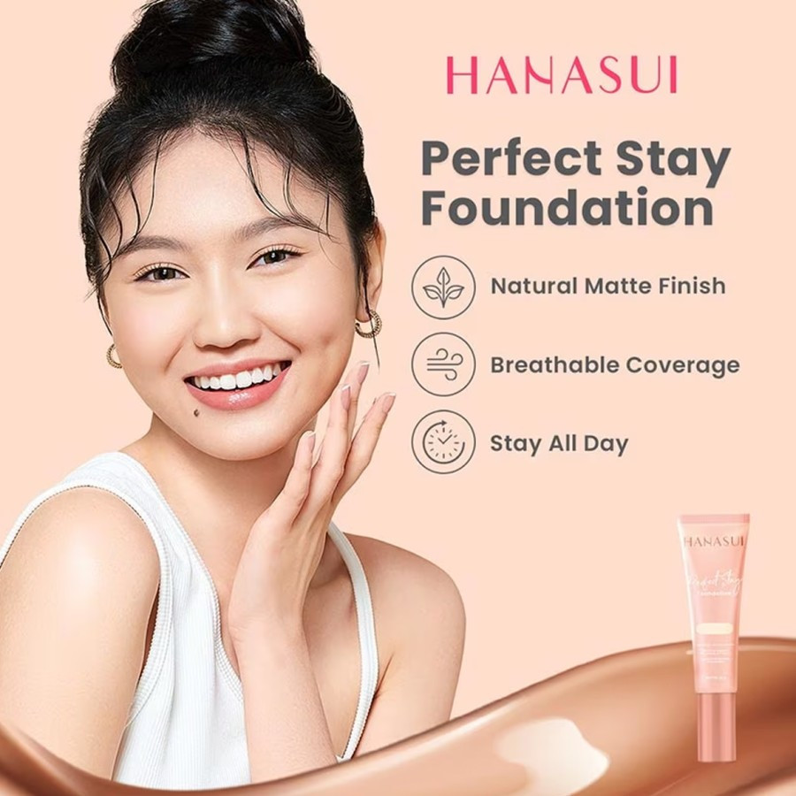 Hanasui PERFECT STAY FOUNDATION - BEST FOUNDATION - ORIGINAL | Shopee ...