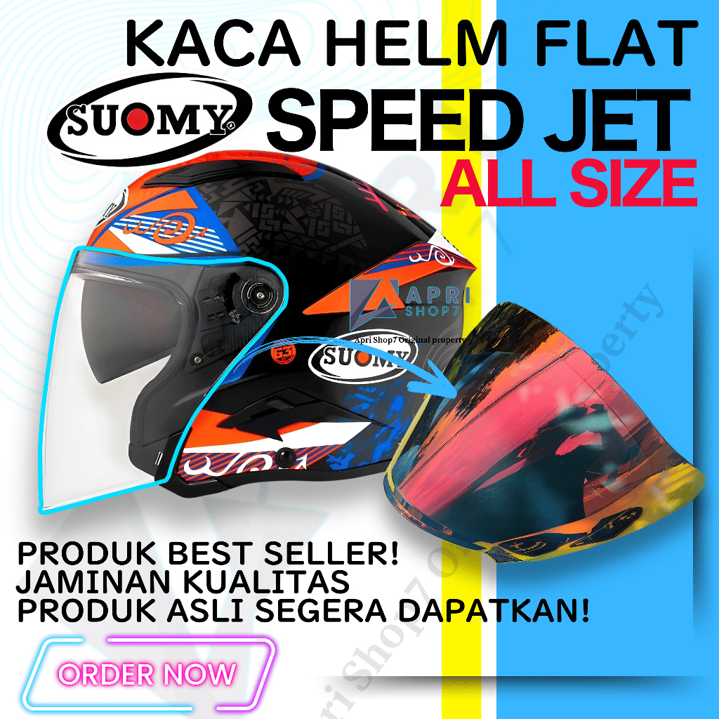 Suomy SPEED JET Helmet Visor flat Helmet venom open flat flat by Three ...