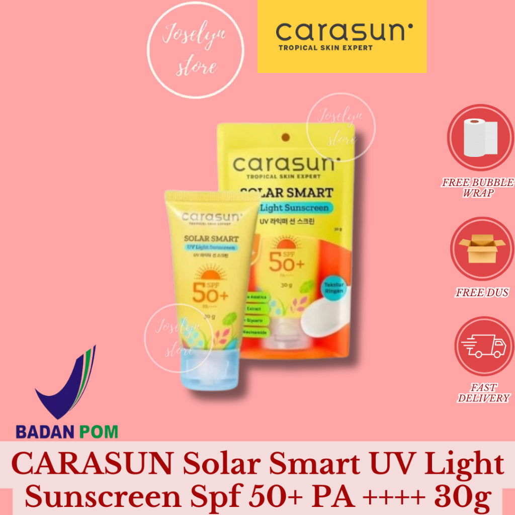 Carasun Solar Smart UV Light Sunscreen Spf 50+ PA ++++ 30g | Shopee ...