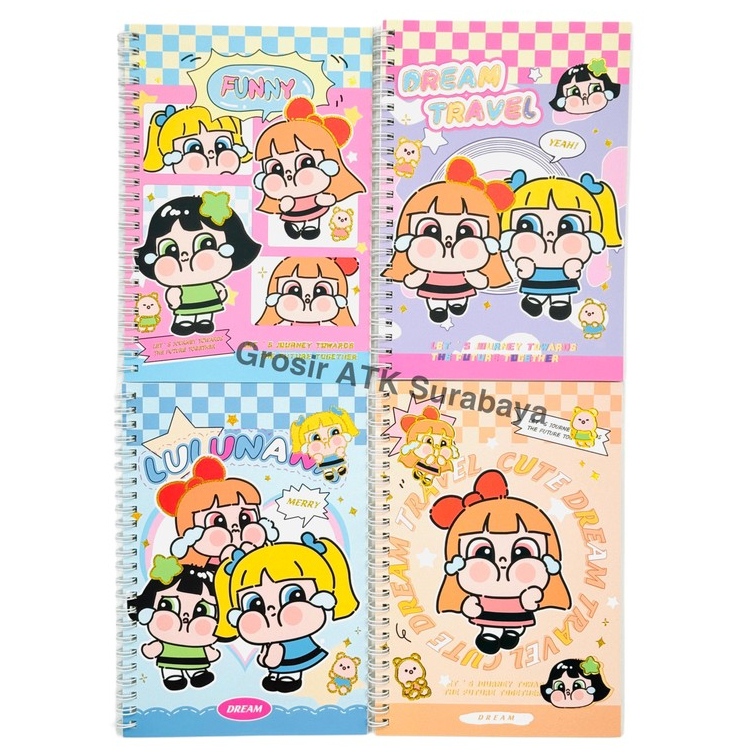 Spiral Powerpuff Girls Cry Baby NOTEBOOK A5-2121-100 / Spiral NOTEBOOK ...