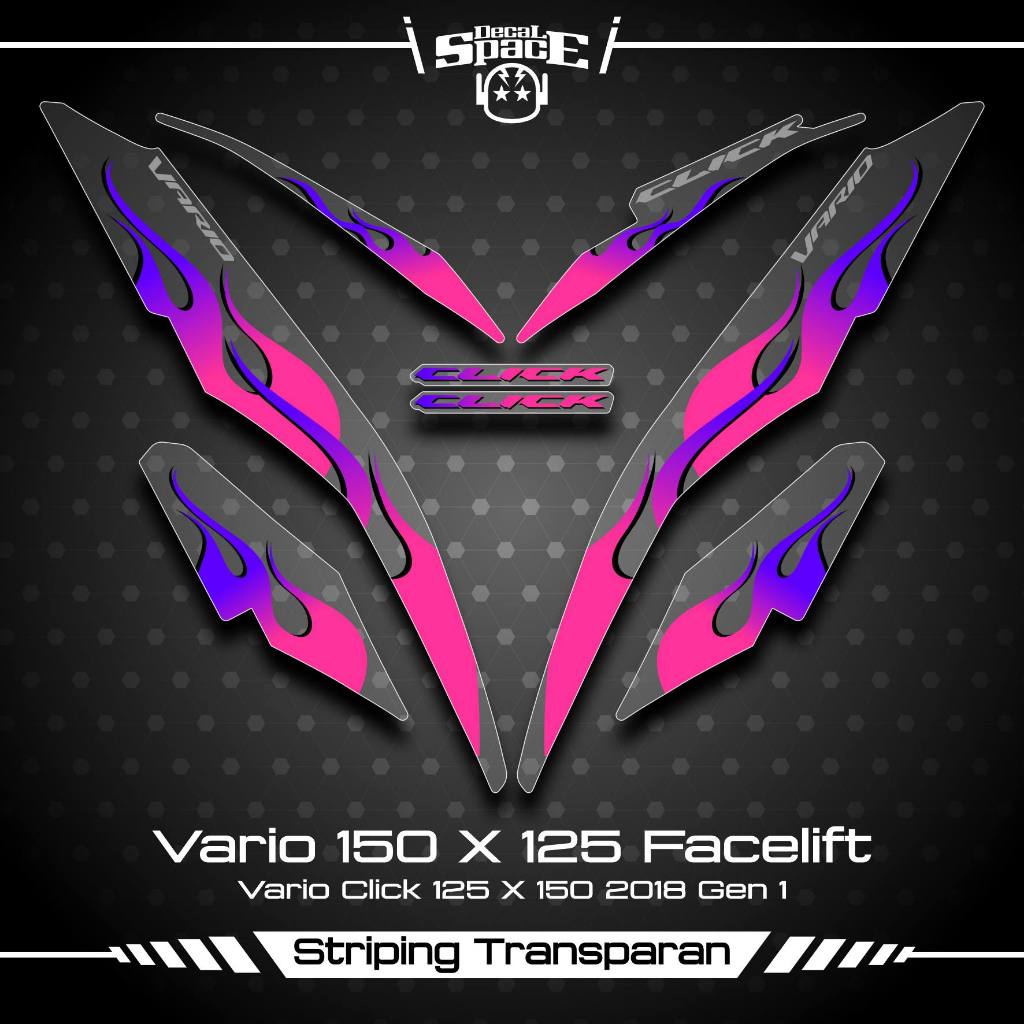 Vario FACELIFT TRANSPARENT STRIPING SKU 3 STICKER CLEAR STICKER VARIO ...