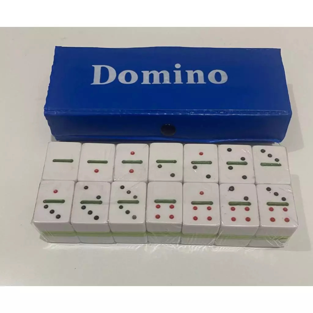 Domino Stones / mahjong seeds Thick Box 28 pcs Blue Box / Domino Gablek ...