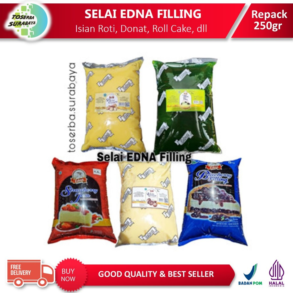 EDNA Premium Fruit JAM FILLING 250g All Variants | Shopee Malaysia