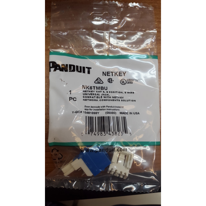 Panduit NK6TMBU, NETKEY Modular Jack Cat6 / Cat 6 Blue | Shopee Malaysia