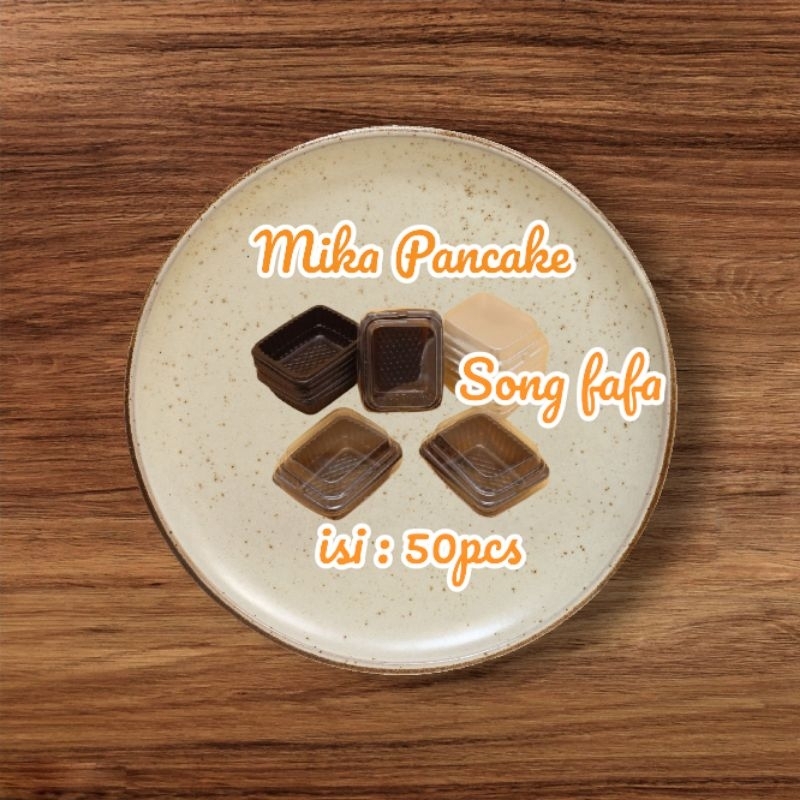 (Contains 50) Mika pancake Durian Mini - pancake Tray Pudding Box ...