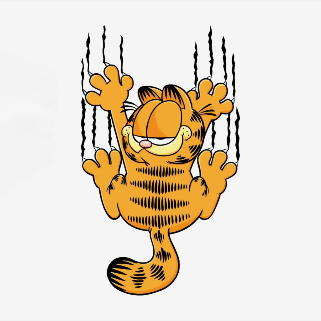 Rubbing Screen Printing - GARFIELD - Ready to Iron - Complete Design Screen Printing - As per ...