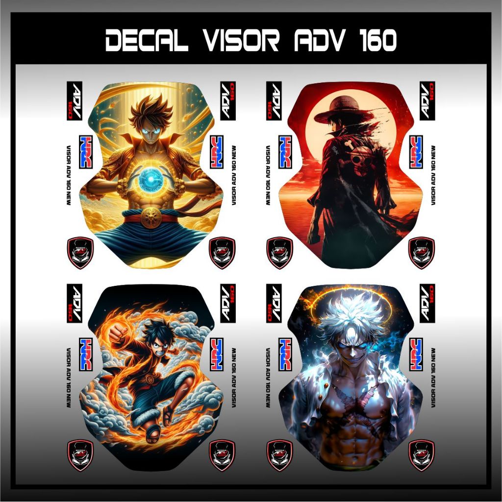 Winshield STICKER / VISOR ADV 150 ADV160 LUFFY ONE PIECE / HONDA ADV ...