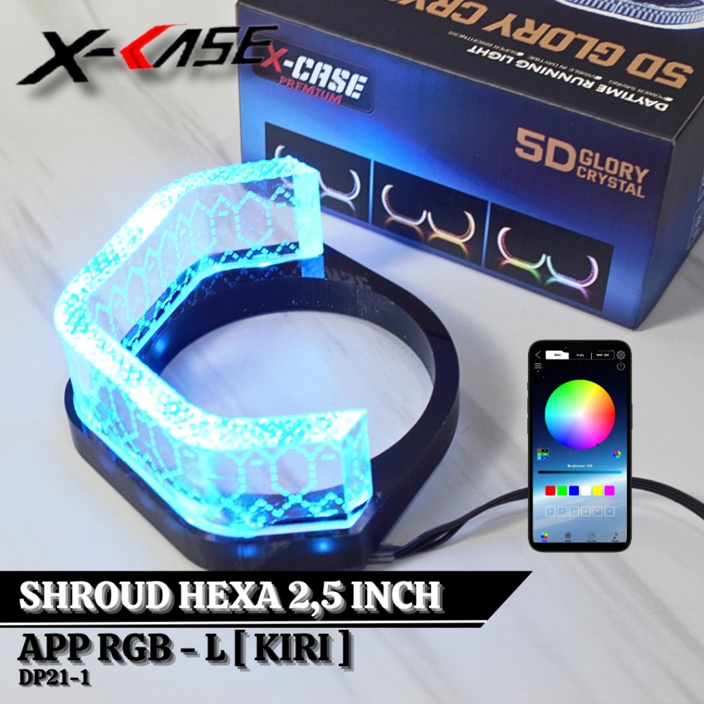 Shroud Crystal 5D Hexagon Style RGB App Connect 2.5 Inch Acrylic ...