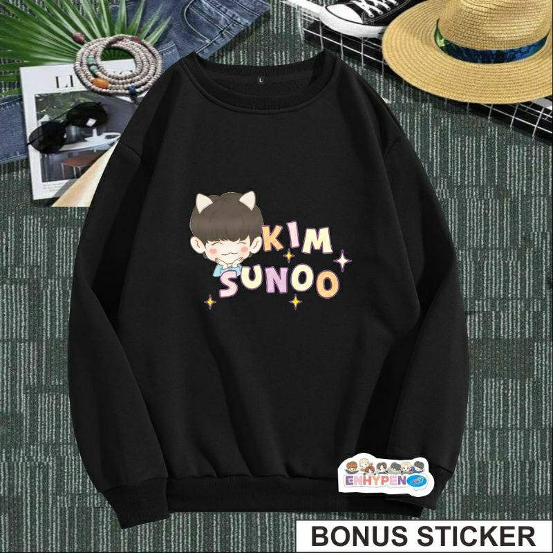 Crewneck Sweater Jacket Kim Sunoo Enhypen Kpop Korea Cute Chibi ...