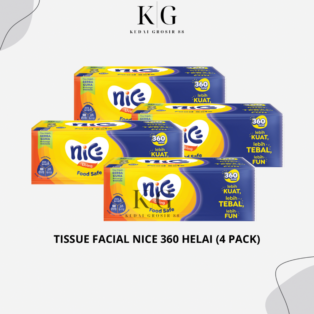 Nice Facial Tissue 360 Sheets (4 PACK) | Shopee Malaysia