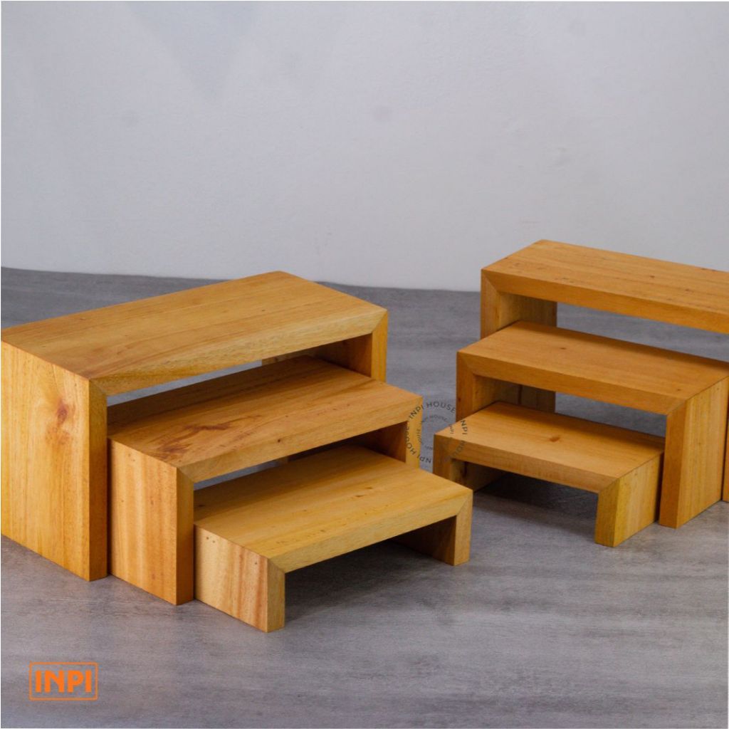 Display Stacking Shelves Display Wooden Ladder Shelves | Shopee Malaysia